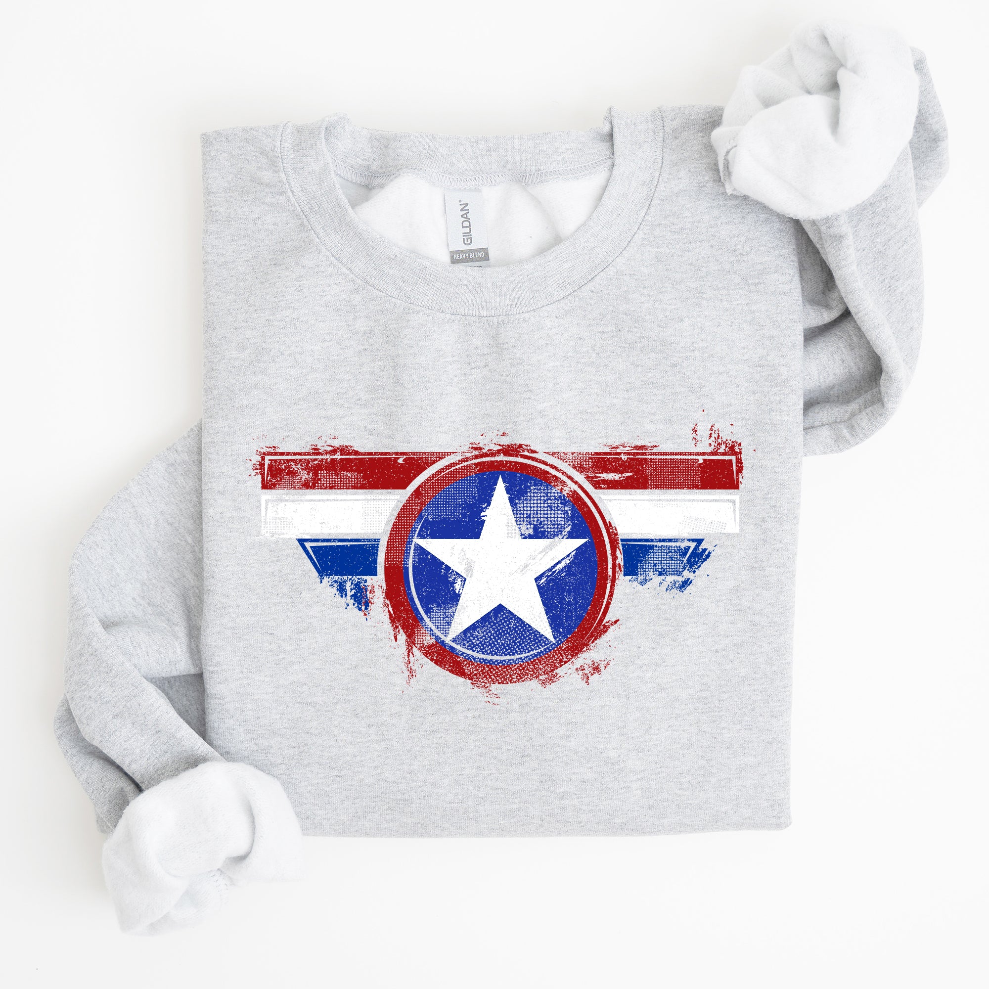 America, Super Hero, Flag, Patriotic 4th of July Sweatshirt | Refinery ...