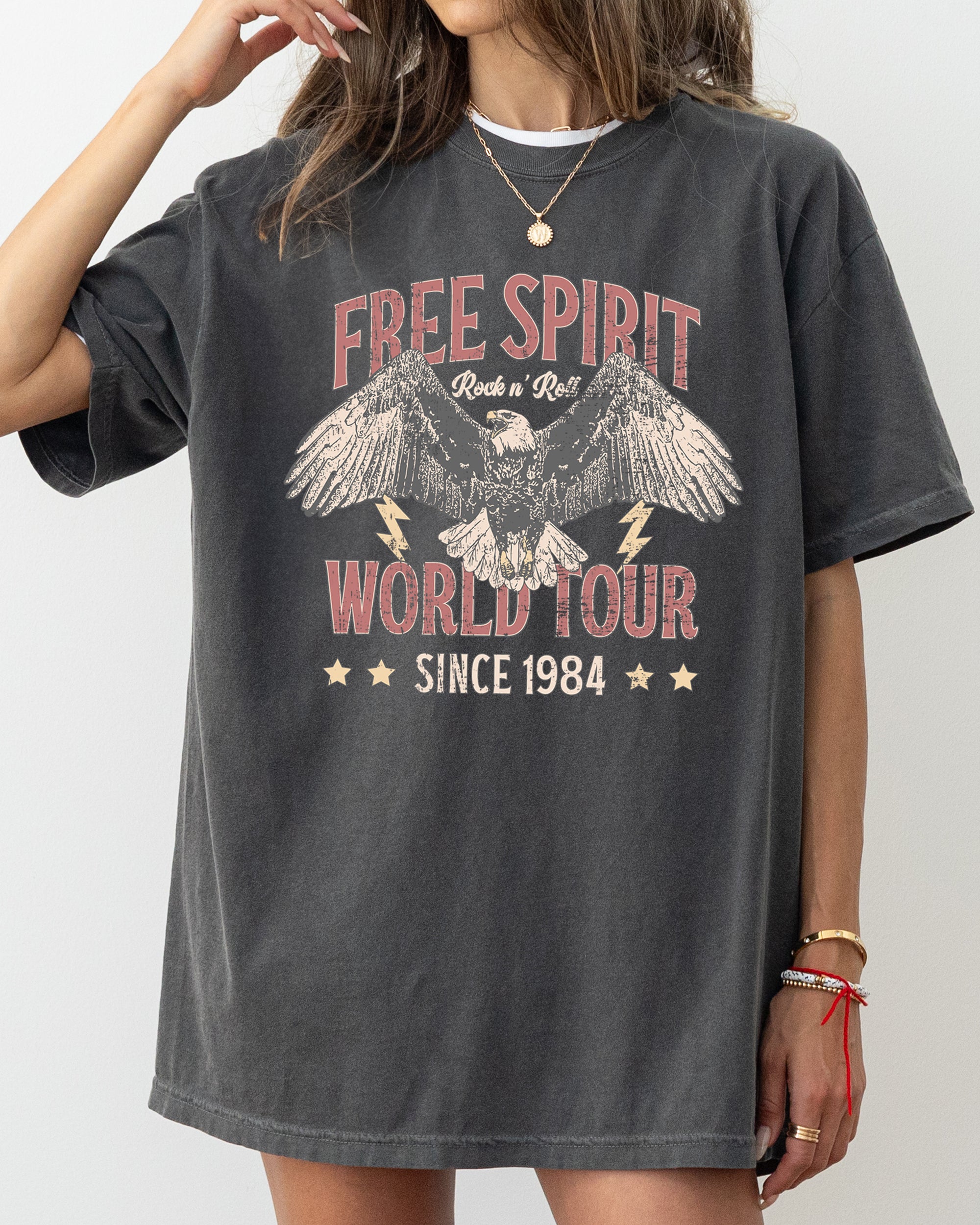 Free Spirit Music Tshirt, 1980s Rock and Roll Style | Refinery Number One
