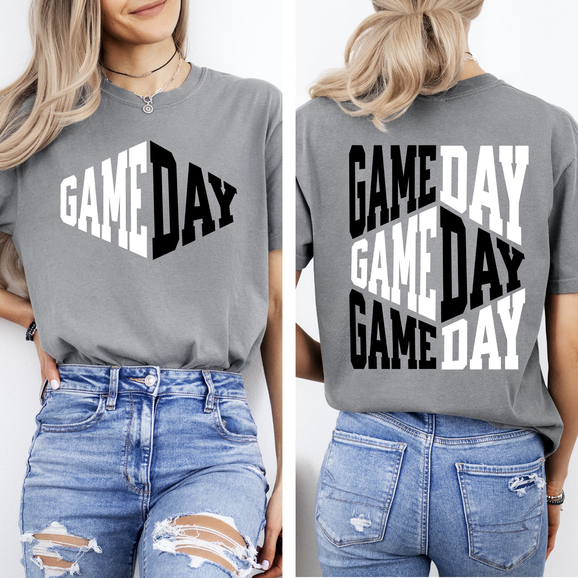Game Day, Front and Back Tailgate Party T-Shirt | Refinery Number One