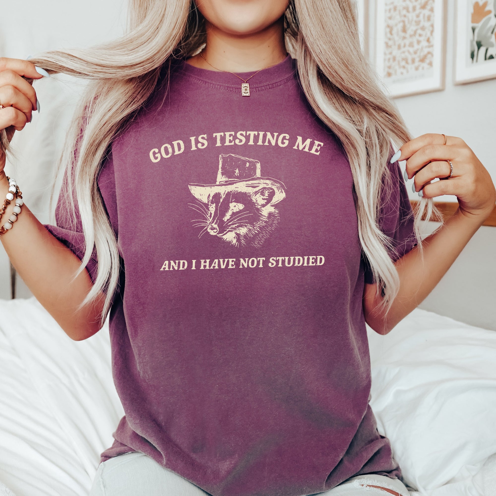 God Is Testing Me, Possum Meme T-Shirt | Refinery Number One