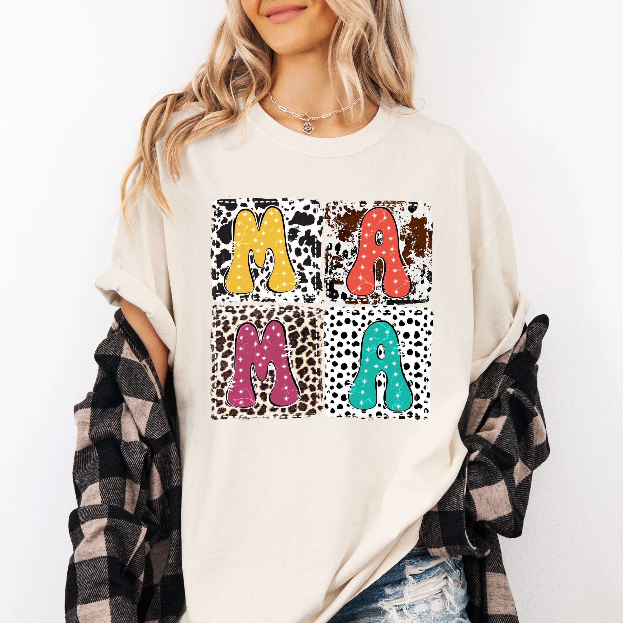 Mama Animal Print Retro Mother's Day Tshirt | Refinery Number One