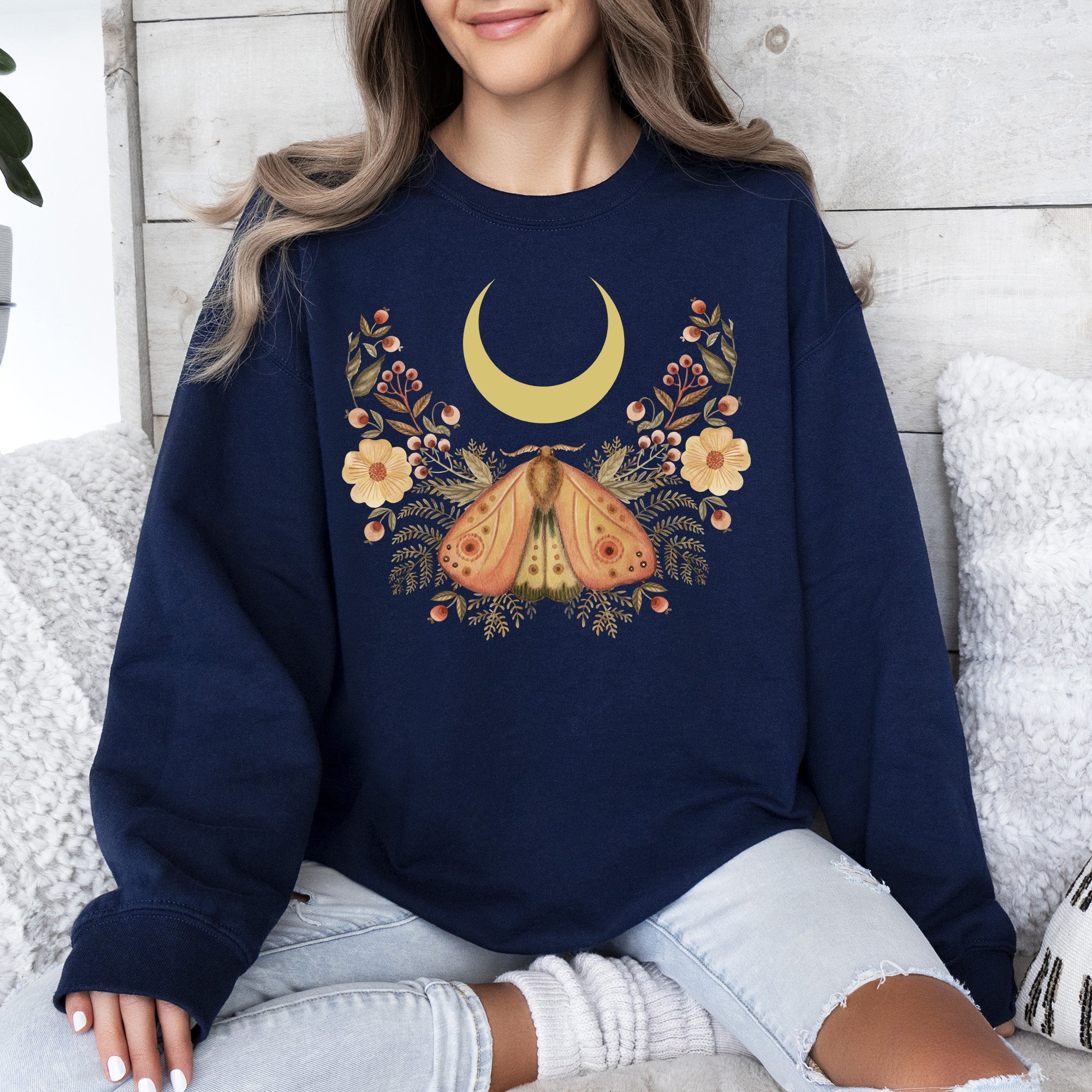 Mystical Moth and Moon Sweatshirt | Refinery Number One