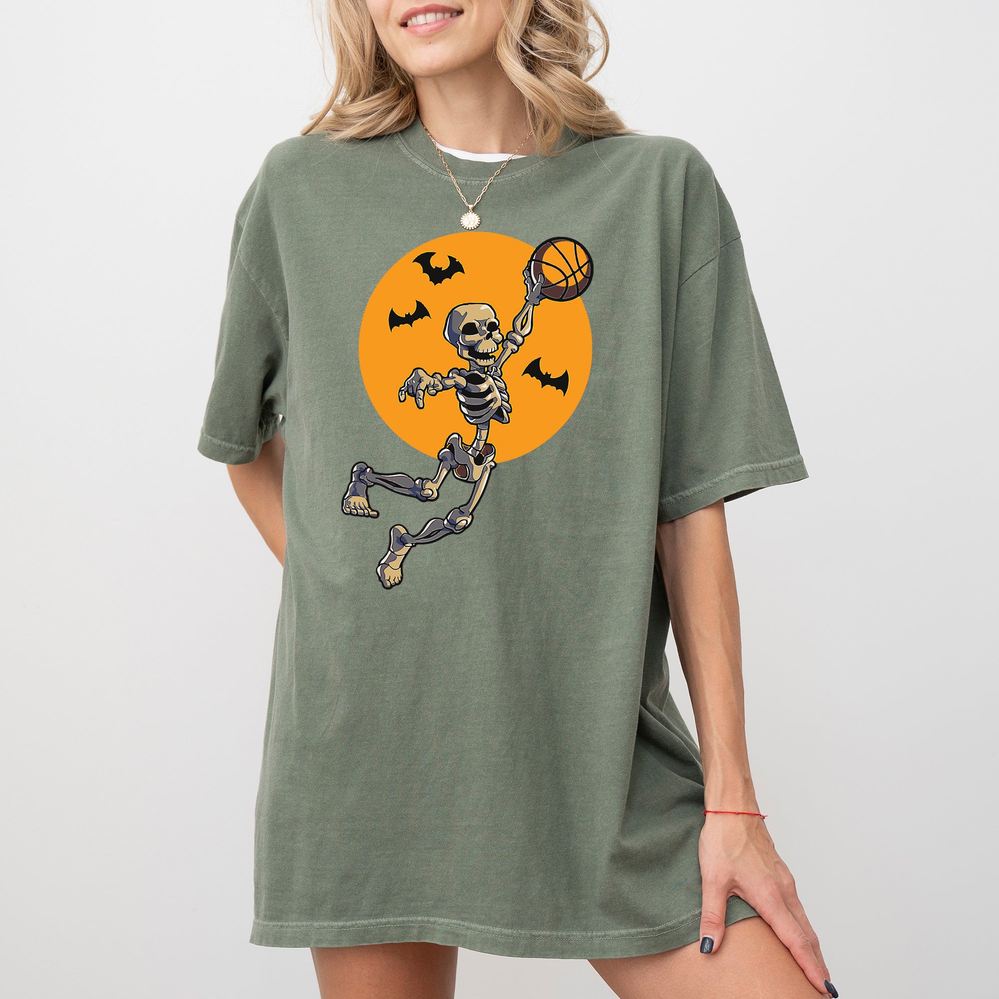 Basketball Skeleton Halloween Costume T-shirt | Refinery Number One