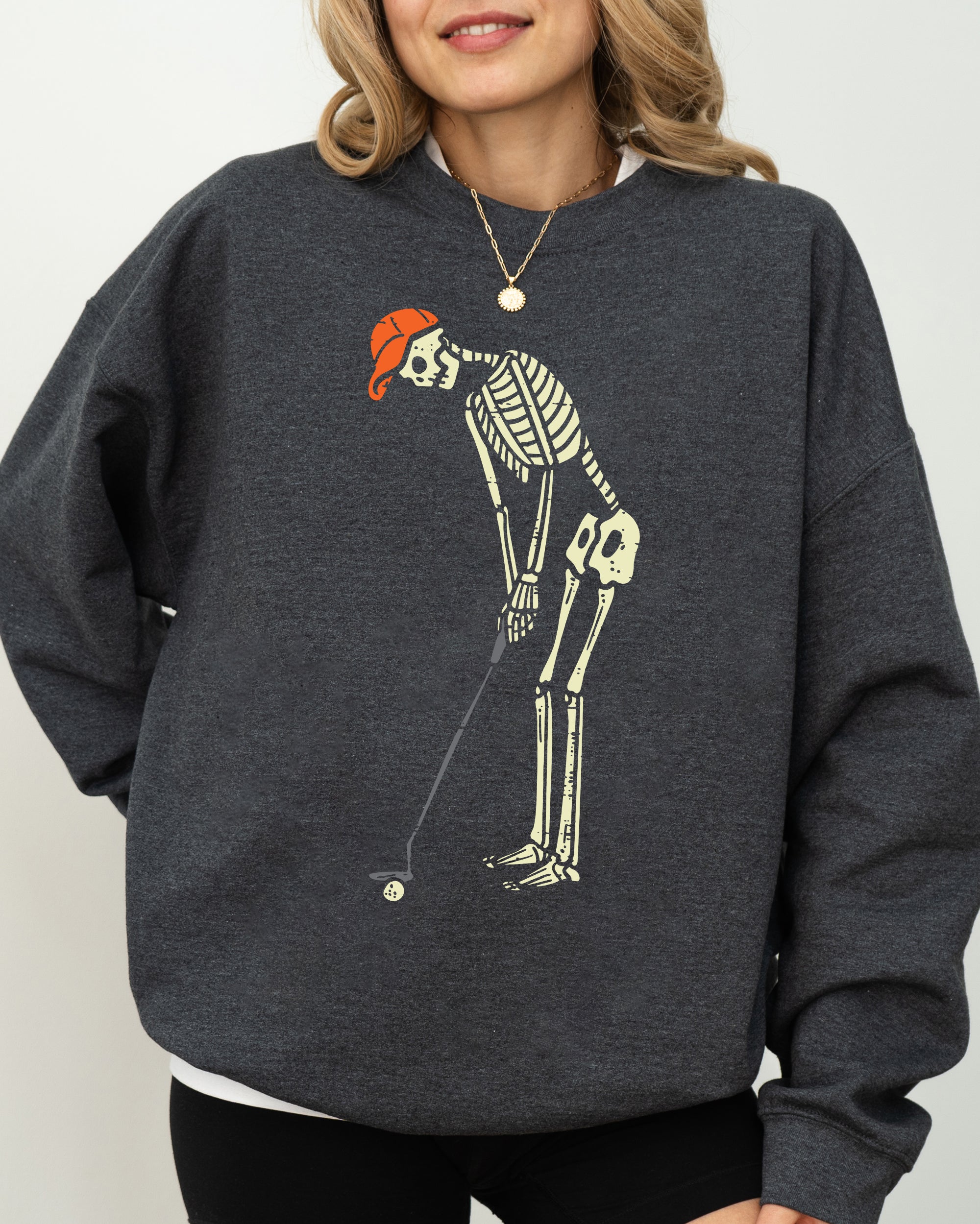 Golf Player, Skeleton, Ghost, Witch Halloween Sweatshirt | Refinery ...