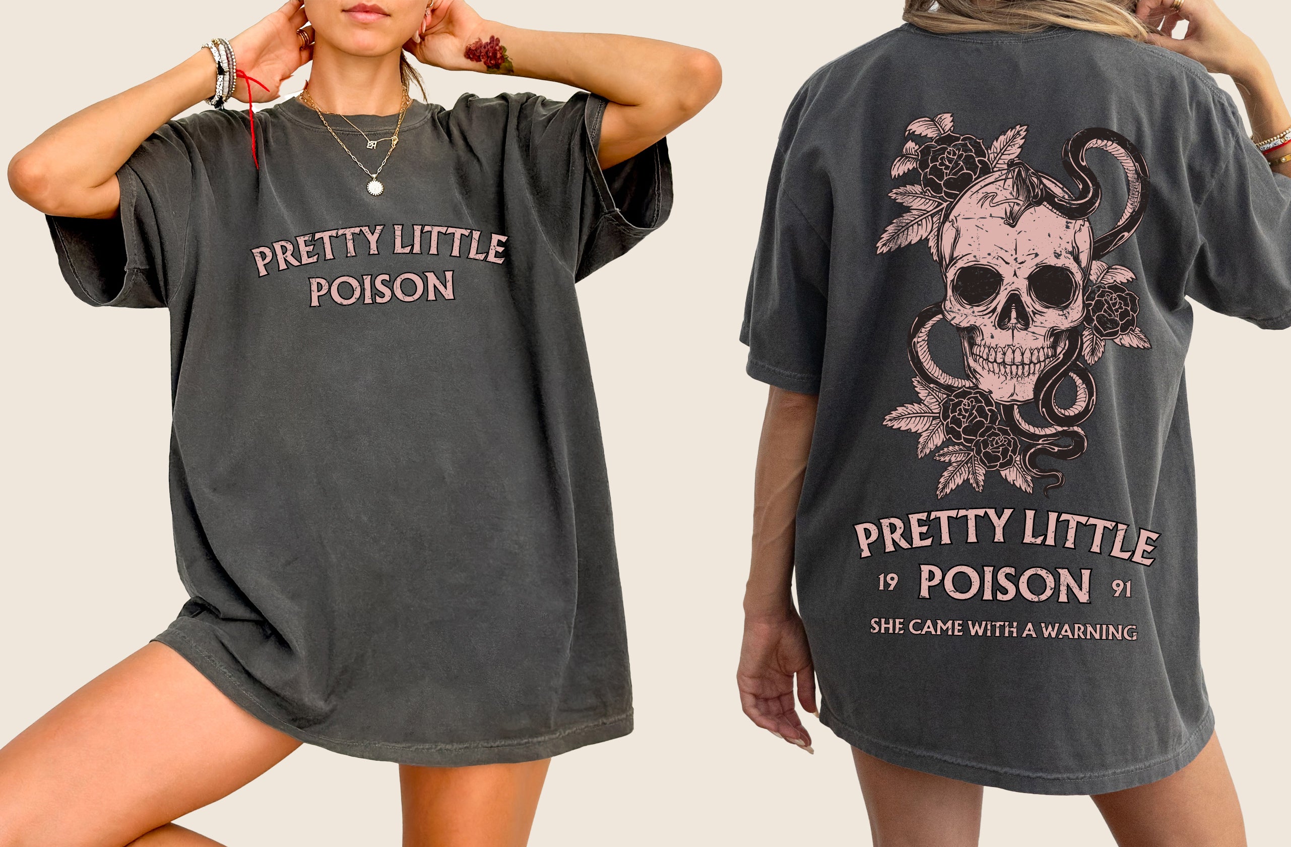 Pretty Little Poison Tshirt | She Came With A Warning | Refinery Number One