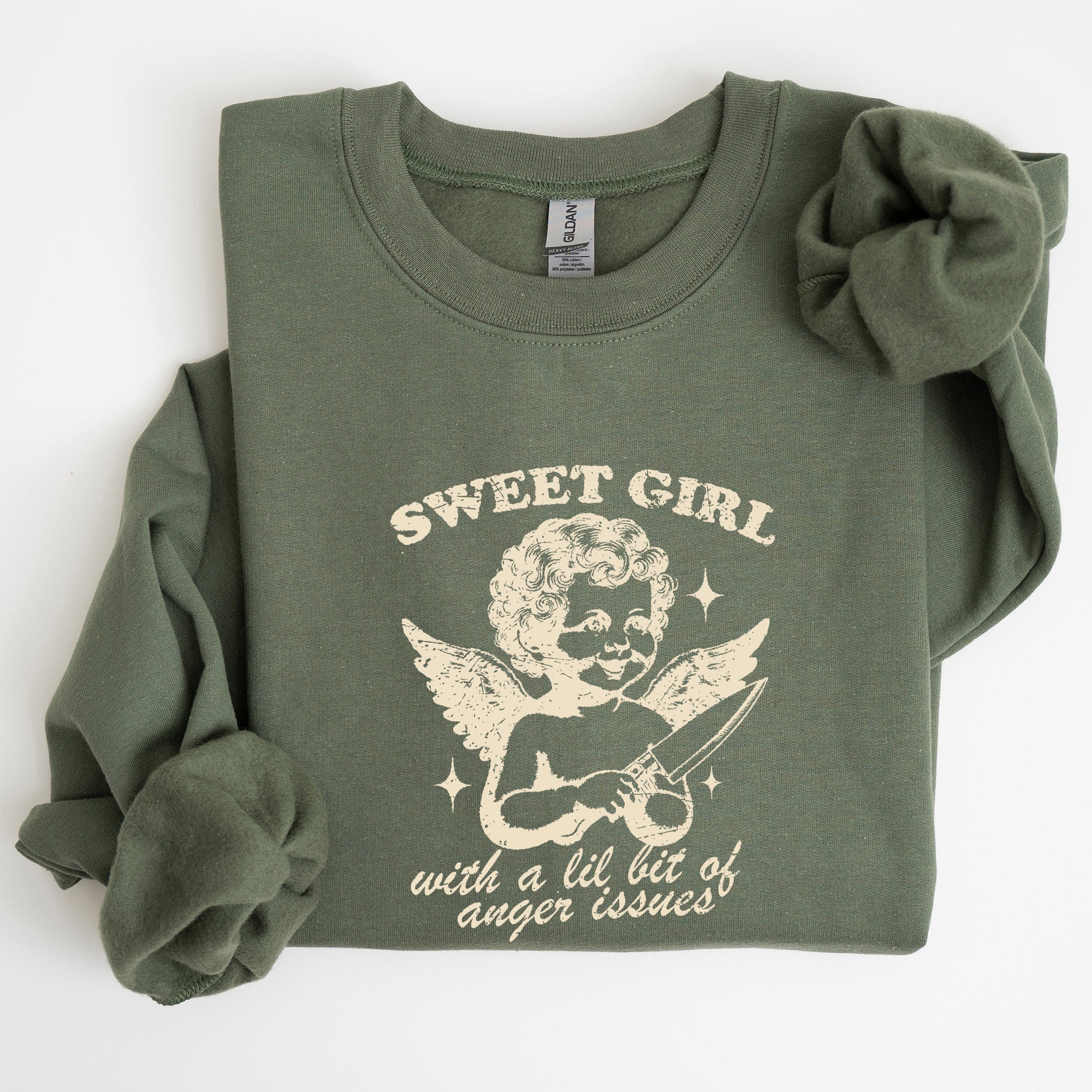 Sweet Girl, Anger Issues, Funny Sweatshirt | Refinery Number One