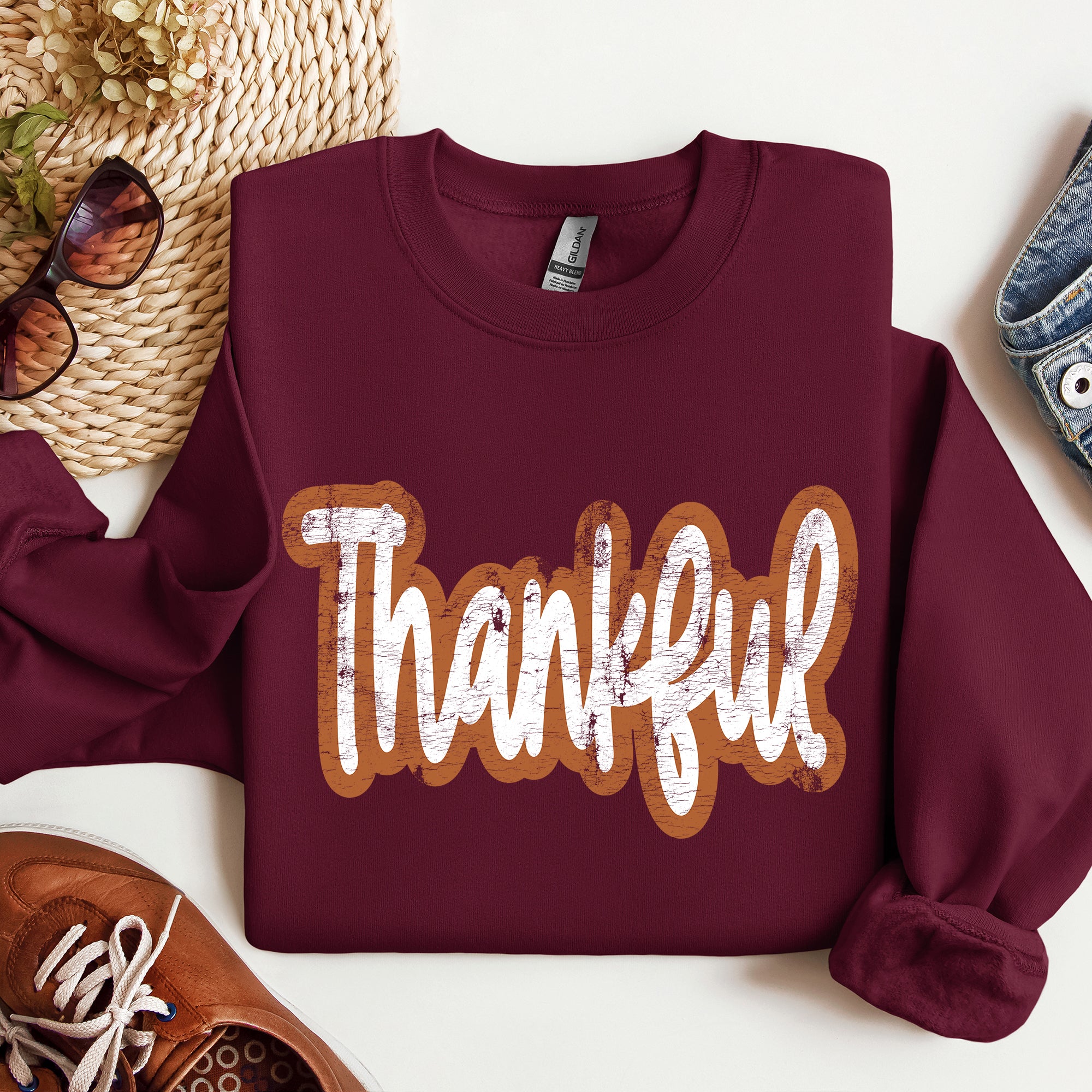 Thankful Vintage Sweatshirt for Thanksgiving | Refinery Number One