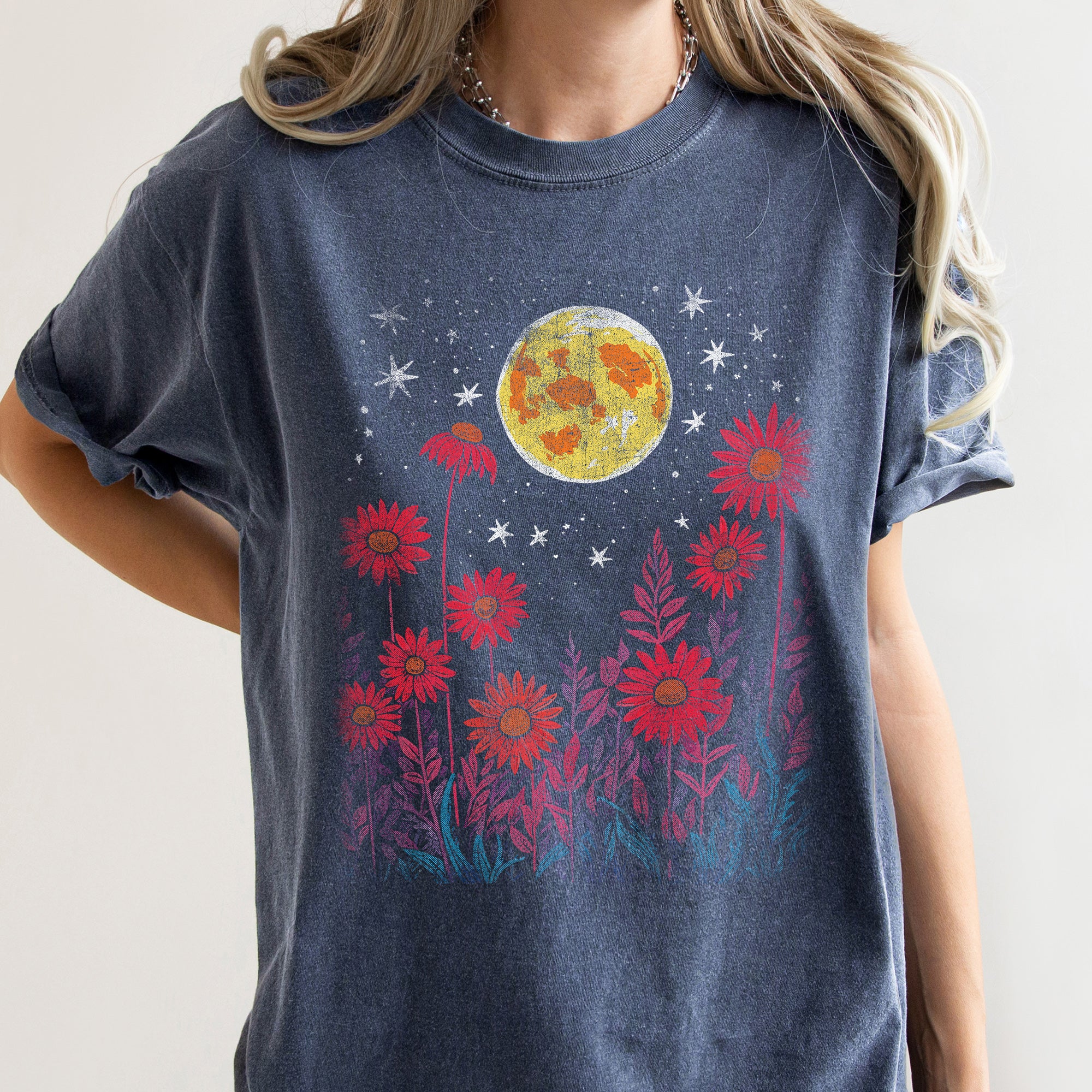 Bohemian Garden Moon Comfort Colors Tshirt | Refinery Number One