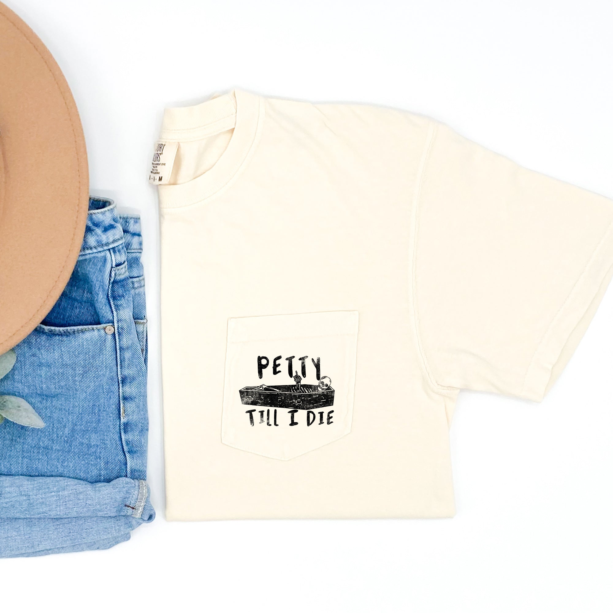 Petty Till I Die Halloween Pocket Tshirt | Refinery Number One