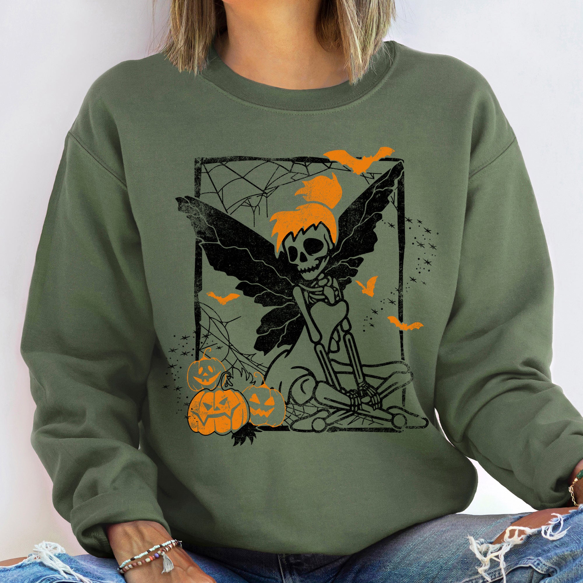 Tinkerbell Skeleton Halloween Sweatshirt | Refinery Number One